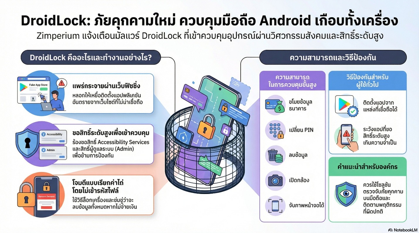 DroidLock มัลแวร์ Android ตัวใหม่ที่ร้ายกว่าที่คิด - สำนักงานปลัด ...